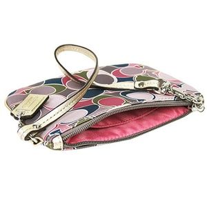 Coach | Bags | Authentic Multi Color Coach Wristlet | Poshmark